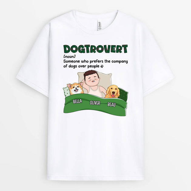 Dogtrovert Definition - Personalized Dog Printed T Shirt - Personal House