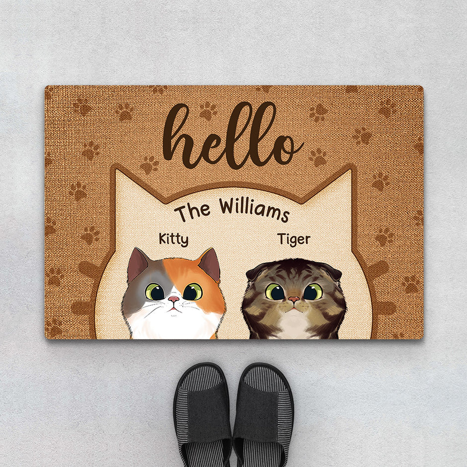 Custom Cat Doormat | Welcome Mats for Cat Lovers - Personal House