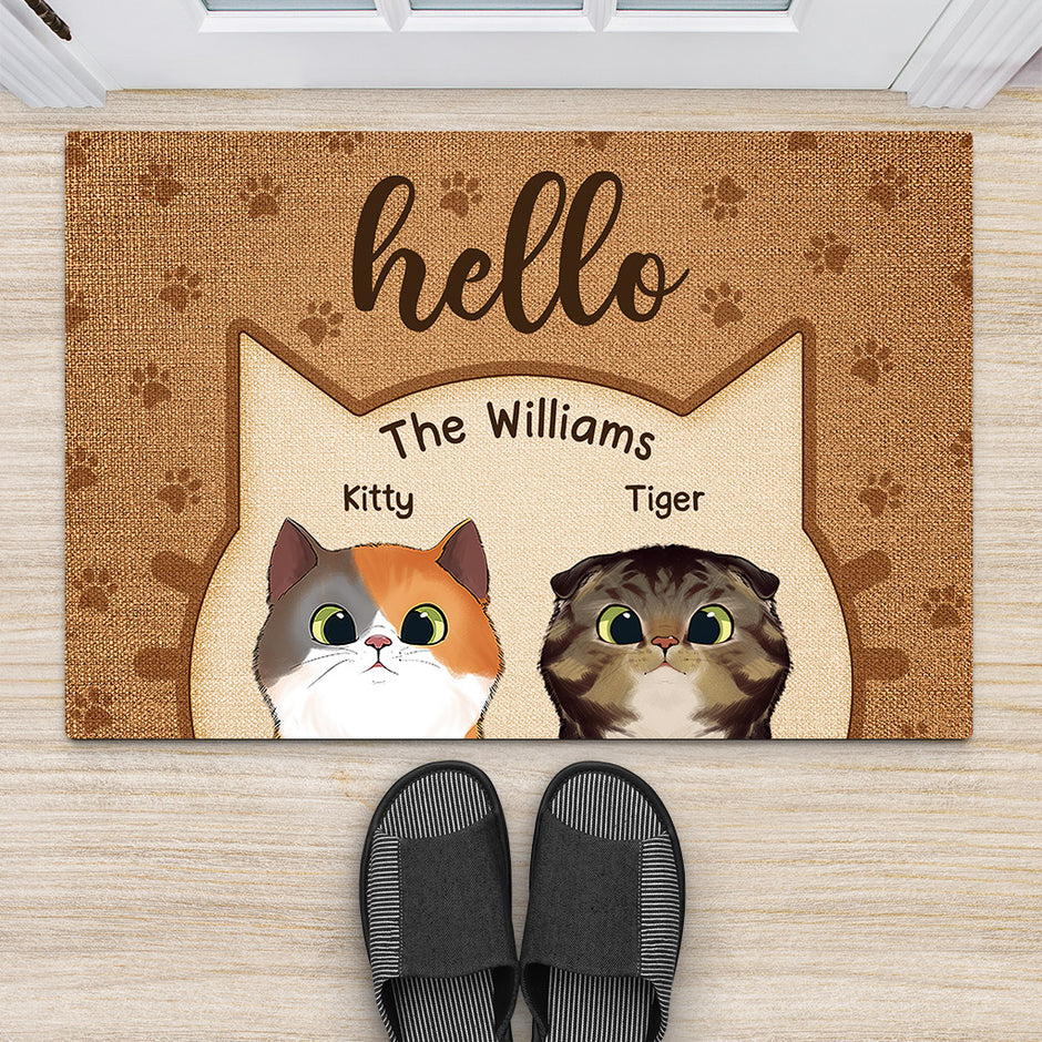 Custom Cat Doormat | Welcome Mats for Cat Lovers - Personal House
